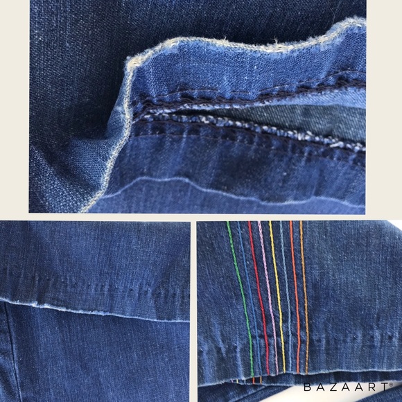 Vintage | Jeans | 7s Vintage Rainbow Embroidered Jeans | Poshmark